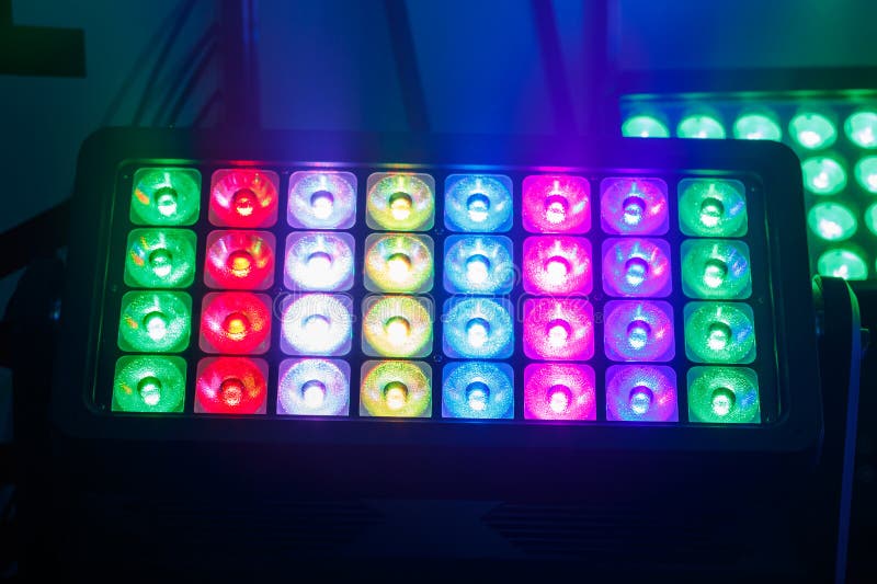Lighting Panel Multicolor for Prices and Events Sample Stock Photo ...