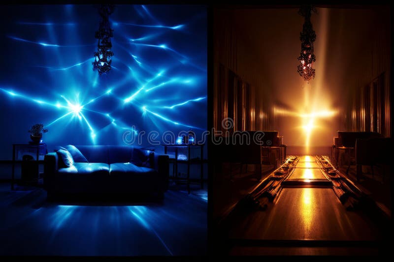 Lighting Play with Different Lighting Effects To Create Mood and Stock ...