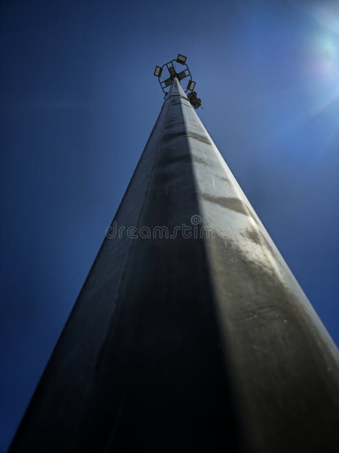 Lighting Pole with Four Lamps Stock Image - Image of europe, romania ...