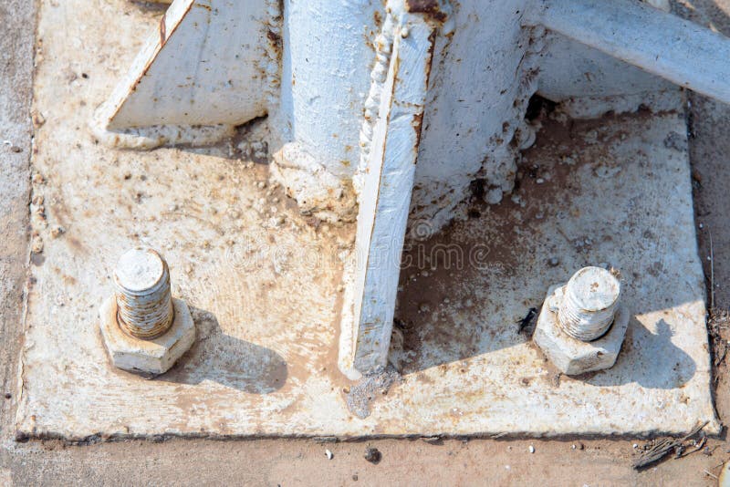 Rusty Lighting Post Base White Paint Stock Photos - Free & Royalty-Free ...