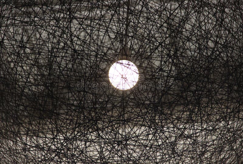 Black String Pendant Light As Lamp Stock Image - Image of white ...