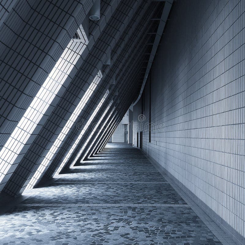 Lighting and Shadow Modern Architecture Stock Photo - Image of floor ...