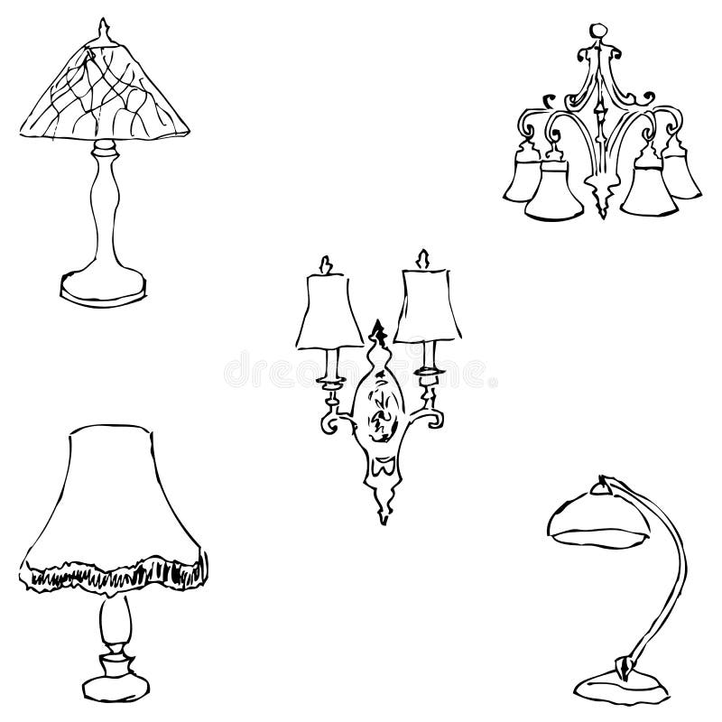 Lighting. Sketch by Hand. Pencil Drawing by Hand. Vector Image. the ...