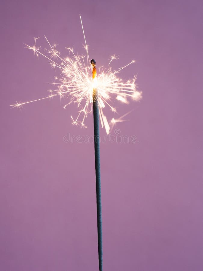 Lighting Sparkler Pink Background. High Quality Photo Stock Photo ...