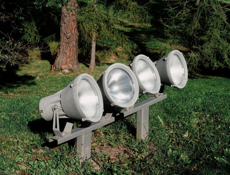 Lighting Spotlights in the Park Stock Image - Image of spotlights ...