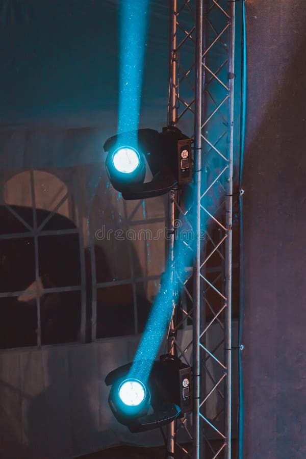 Lighting Spotlights on the Stage of the Theater Stock Photo - Image of ...