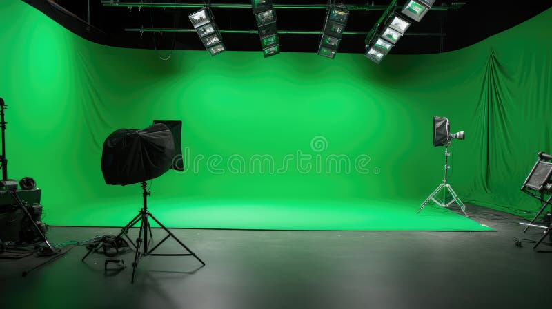 Lighting Studio Green Screen Stock Illustration - Illustration of ...