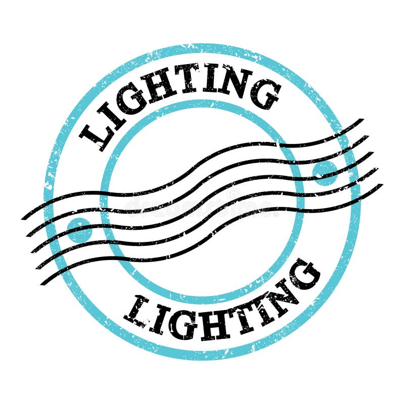 LIGHTING Text Written on Red Stamp Sign Stock Illustration ...