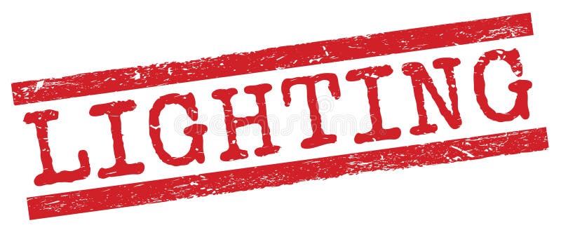 LIGHTING Text Written on Red Stamp Sign Stock Illustration ...