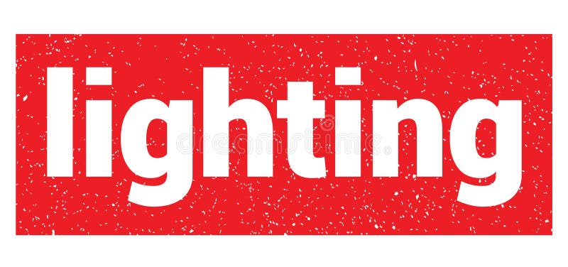 LIGHTING Text Written on Red Stamp Sign Stock Illustration ...