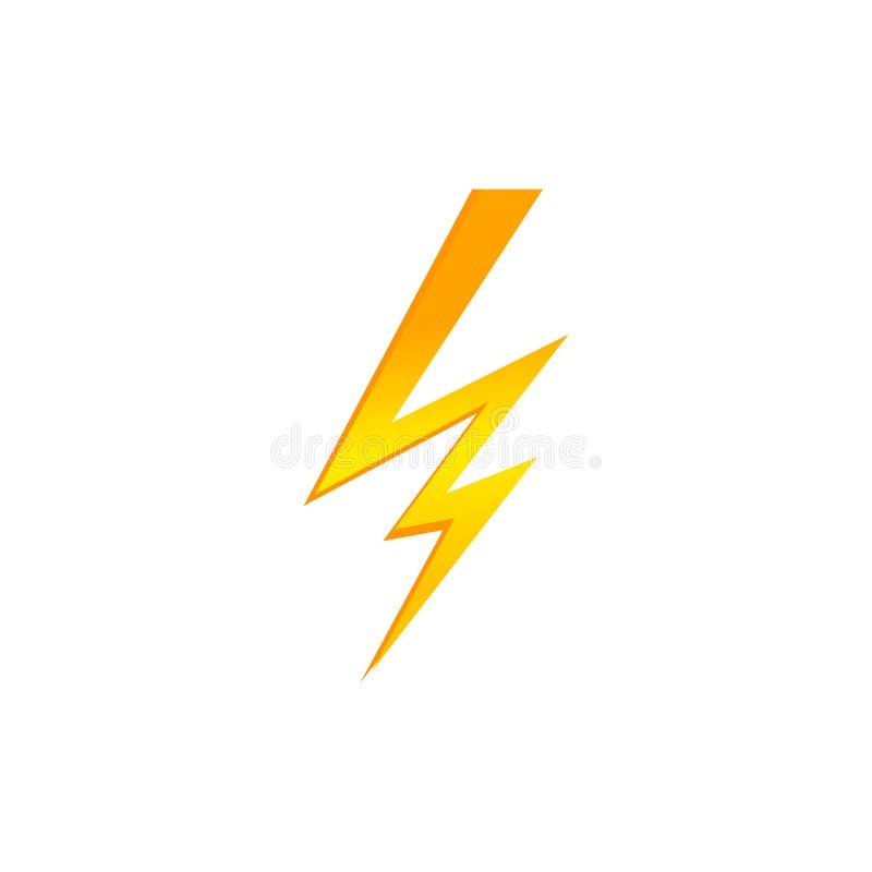 Lighting Thunder Bolt Flash Yellow Icon Set in Flat Style Isolated on ...