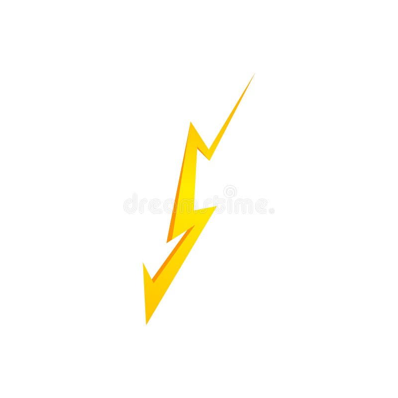 Lighting Thunder Bolt Flash Yellow Icon Set in Flat Style Isolated on ...