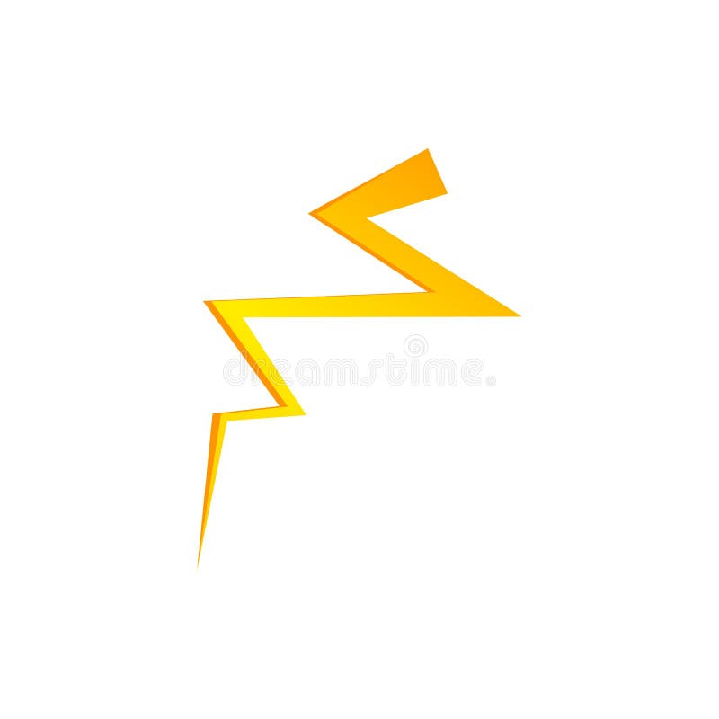 Lighting Thunder Bolt Flash Yellow Icon Set in Flat Style Isolated on ...