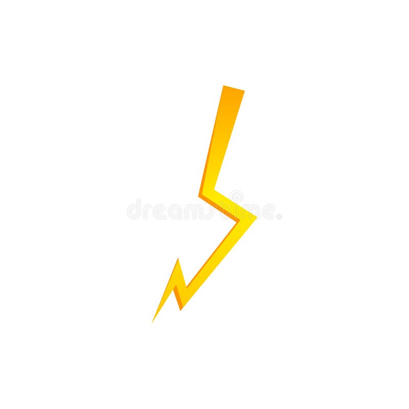 Lighting Thunder Bolt Flash Yellow Icon Set in Flat Style Isolated on ...