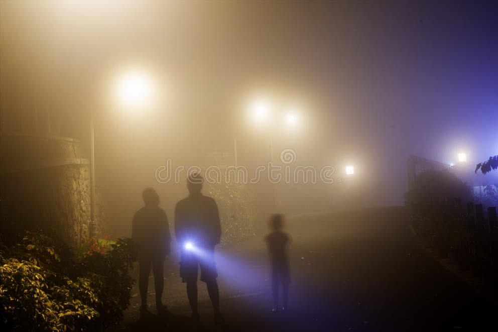 Lighting Torch through Mist Stock Photo - Image of morning, ground ...