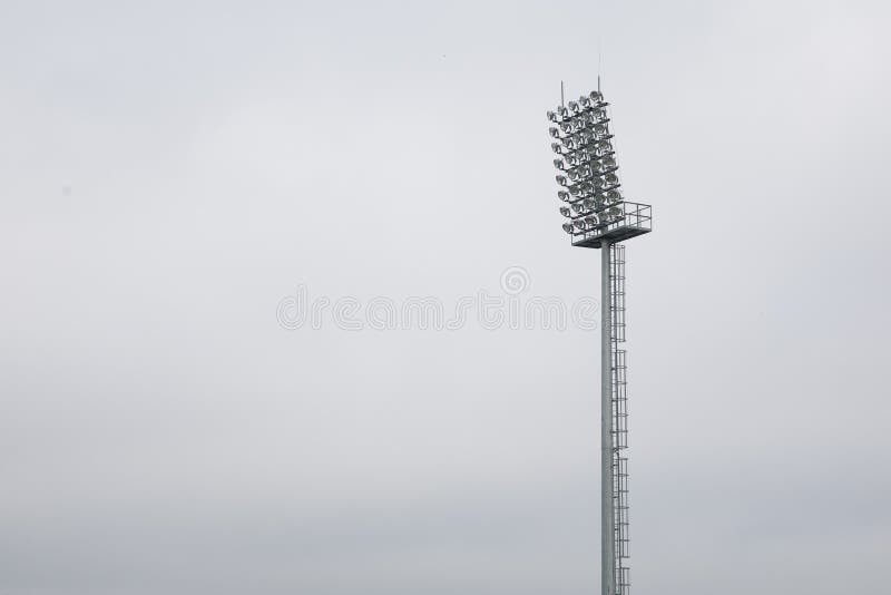 The Lighting Tower of the Stadium on the Background of the Sky and ...