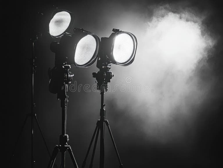 Lighting tripod setup stock photo. Image of videography - 388681196