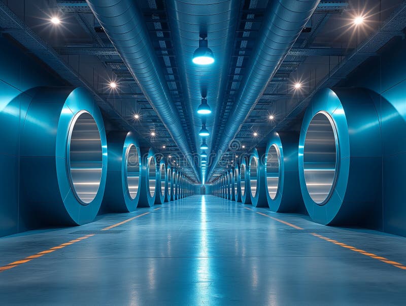 Lighting and Ventilation System of a Modern Building Stock Image ...