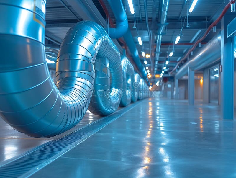 Lighting and Ventilation System of a Modern Building Stock Photo ...