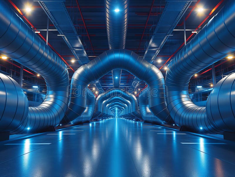 Lighting and Ventilation System of a Modern Building Stock Photo ...