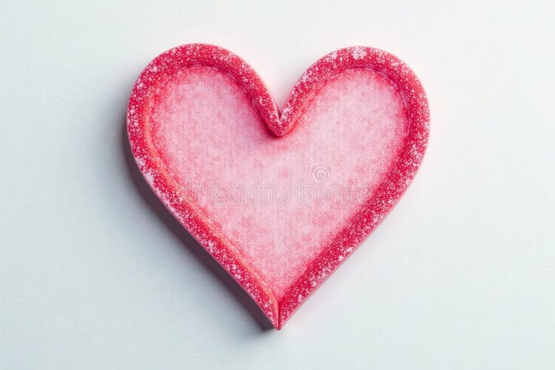 Lightly Shaded Pencil Heart, Delicate Lines, Clean Backdrop, Tender, Pencil, Illustration Stock ...