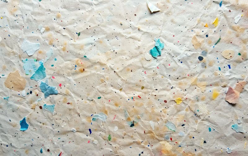 Lightly Speckled Recycled Paper Background with Colorful Flecks in ...