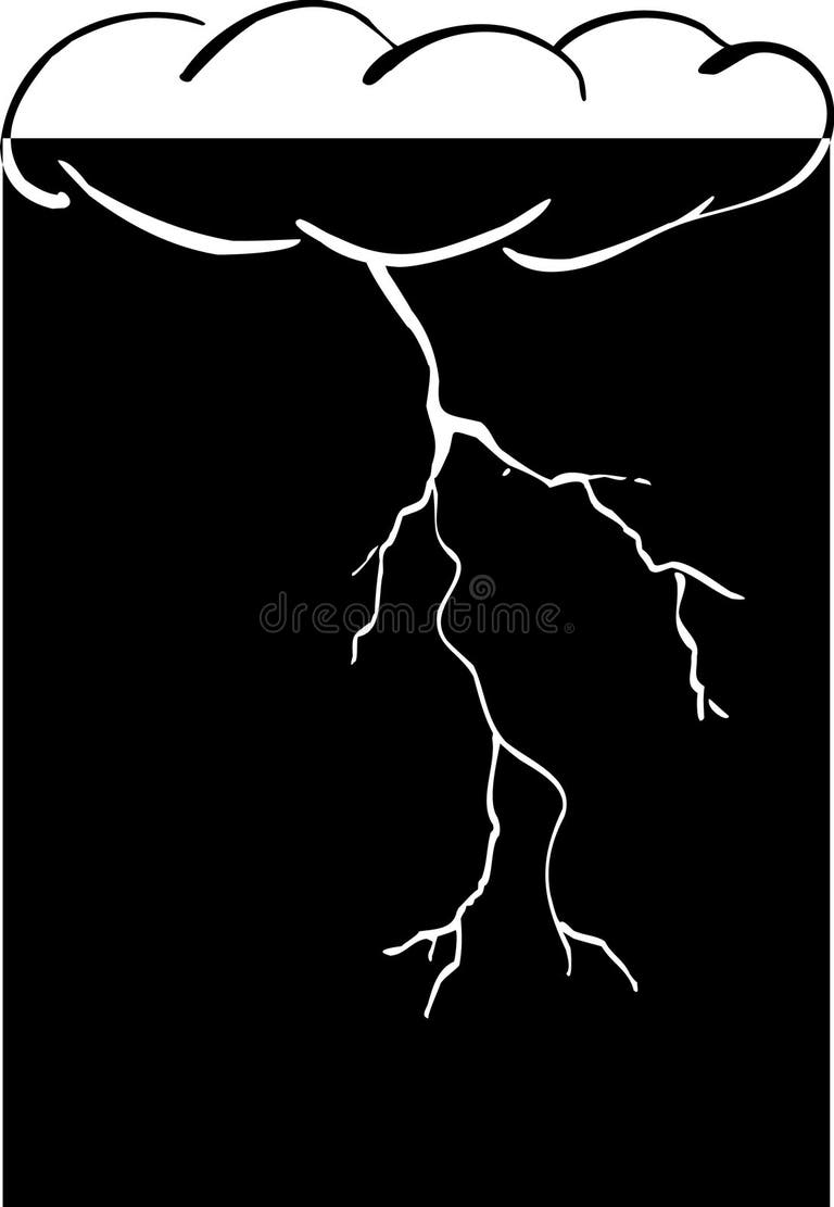 Lightning Storm Line Drawing Stock Illustrations – 1,164 Lightning ...