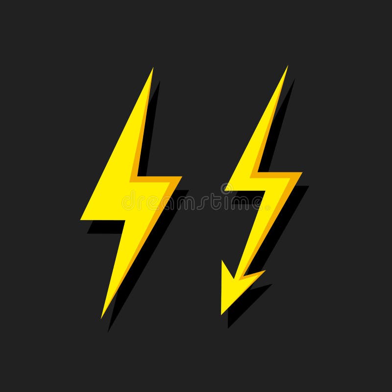 Lighting Flash Icon Isolated. Stock Vector - Illustration of charge ...