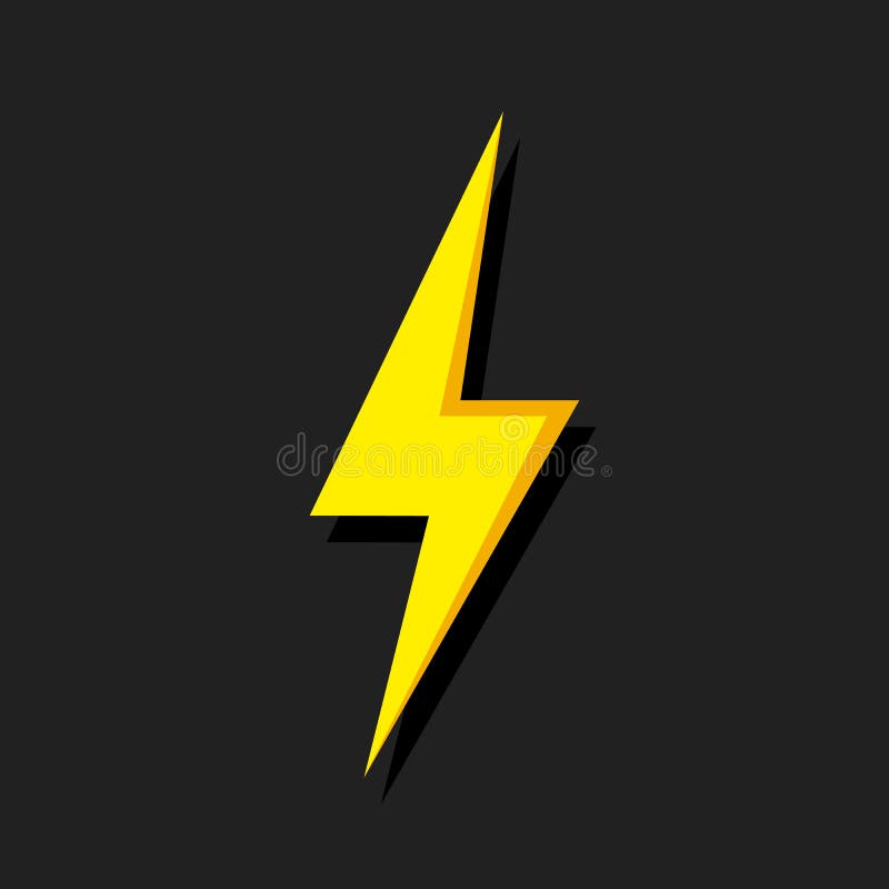 Lighting Flash Icon Isolated. Stock Vector - Illustration of orange ...