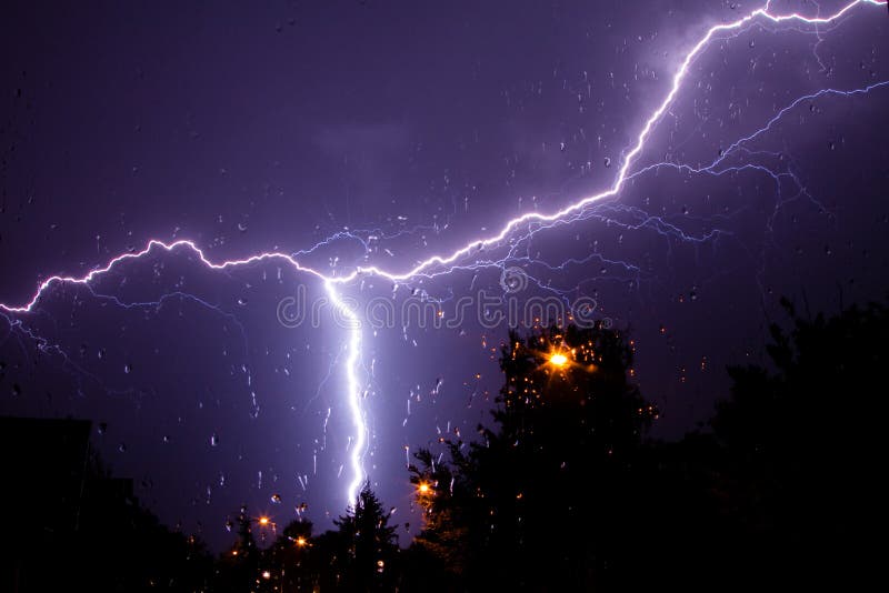 Lightning stock image. Image of lightning, window, outside - 18215085