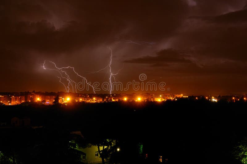 Lightning stock image. Image of dangerous, showers, noisy - 5203095