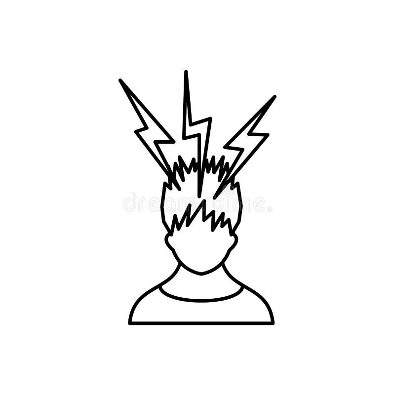 Lightning Above Head Man Icon Stock Illustrations – 56 Lightning Above ...