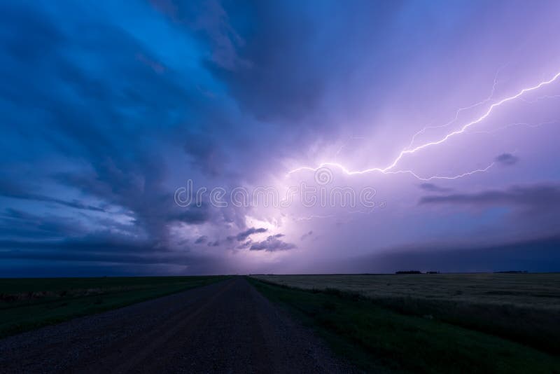 Lightning across the sky stock image. Image of lonely - 74110563