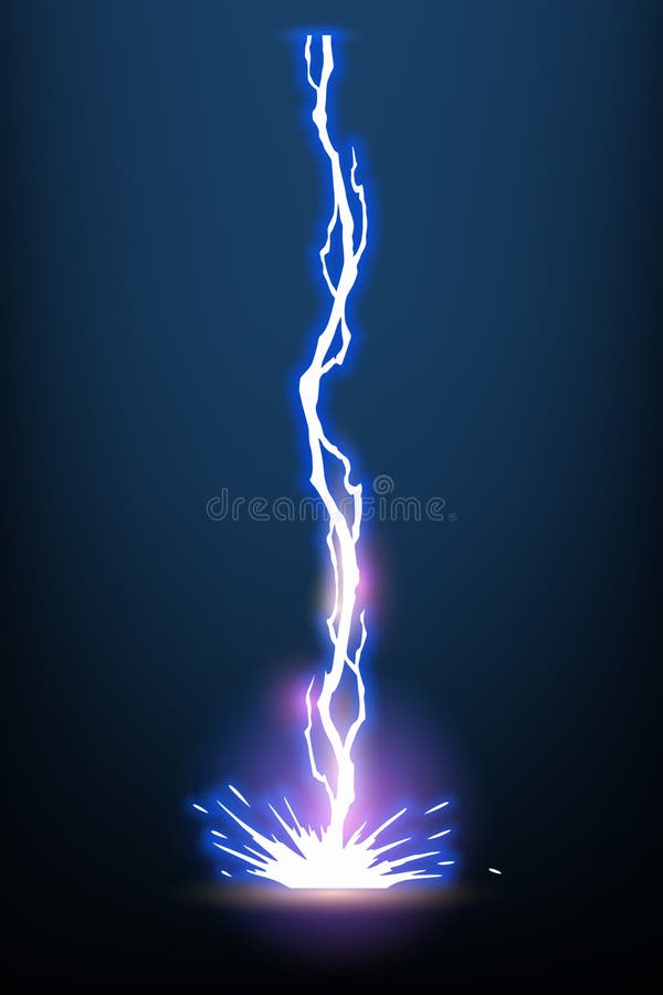Lightning Animation with Sparks. Electricity Thunderbolt Danger, Light ...