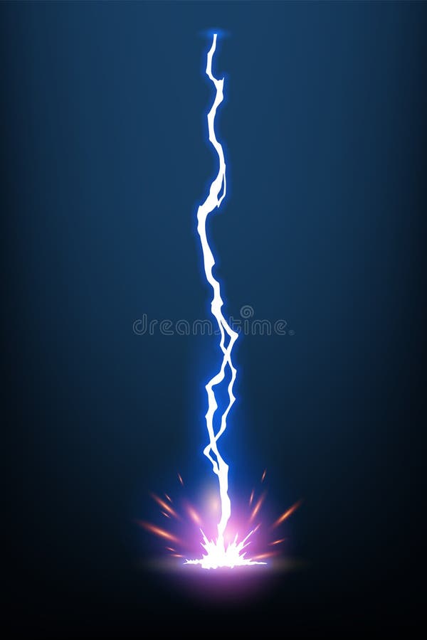 Lightning Animation with Sparks. Electricity Thunderbolt Danger, Light ...