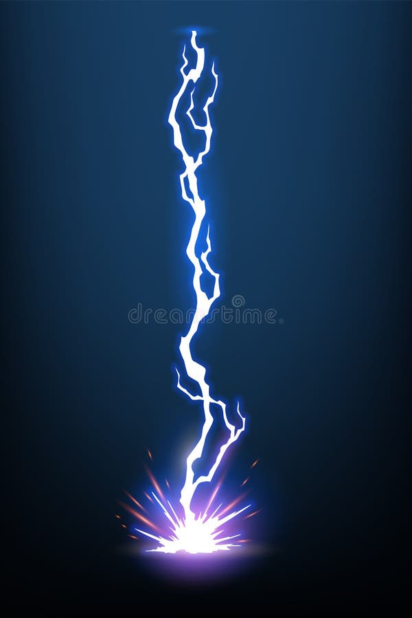 Lightning Animation with Sparks. Electricity Thunderbolt Danger, Light ...