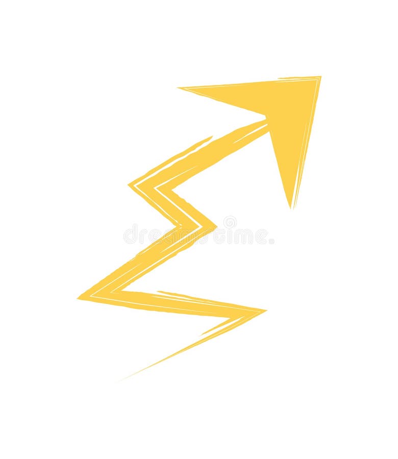 Lightning Arrow Geometric Shape Stock Illustration - Illustration of ...
