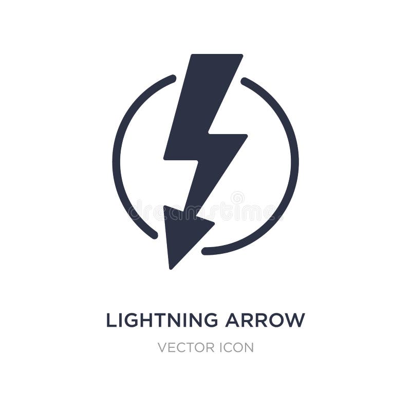 Lightning Arrow Icon on White Background. Simple Element Illustration ...