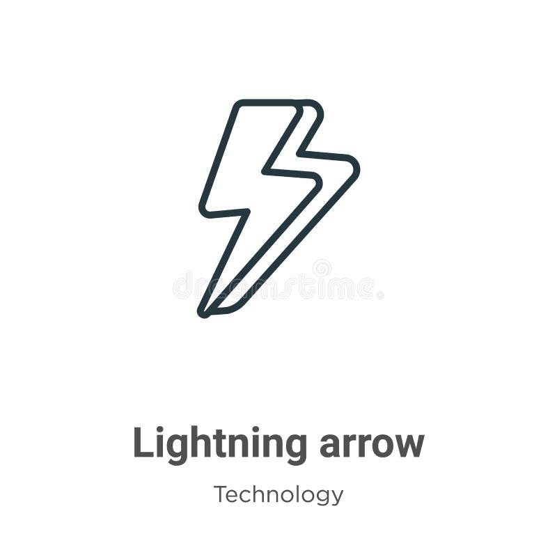 Lightning Arrow Icon in Filled, Thin Line, Outline and Stroke Style ...