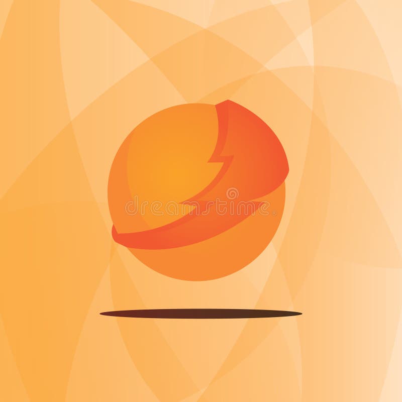 Lightning on a Ball Icon. Vector Illustration Decorative Background ...