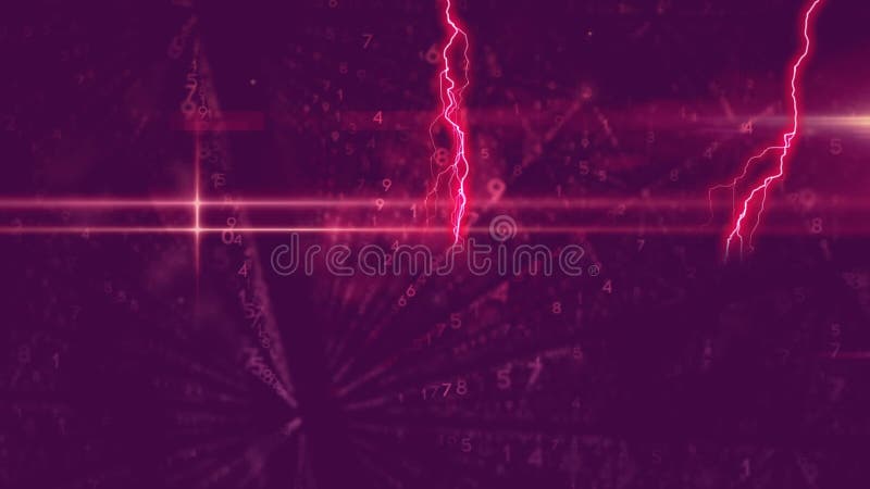Lightning and binary codes stock video. Video of effect - 150366233