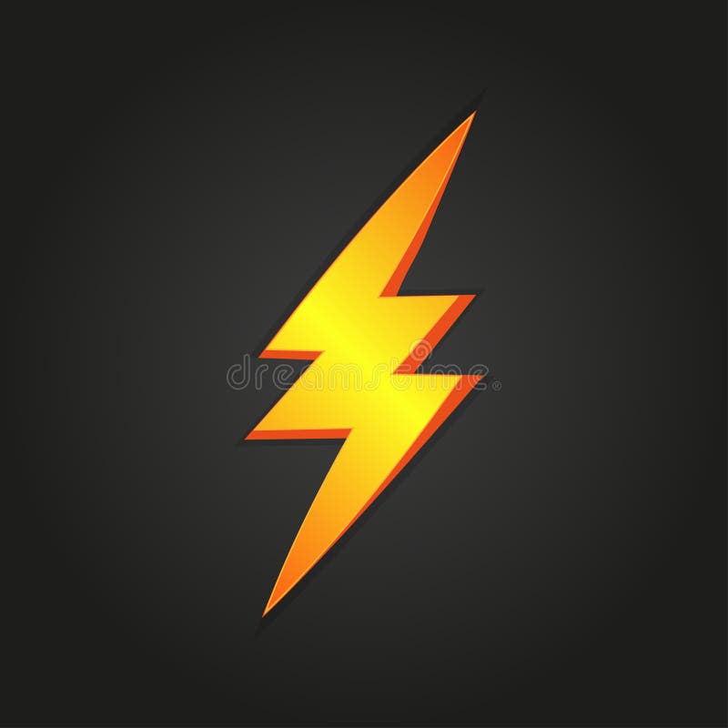 Lightning on a Black Background. Vector Illustration Eps10 Stock ...