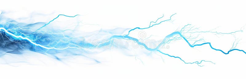 Lightning, Blue Lightning on a White Background, Illustration Using ...