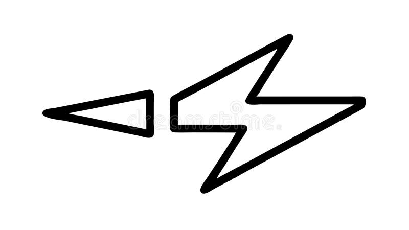 Lightning Bolt Arrow Icon for Energy Boost Fast Charge, Vector Design ...