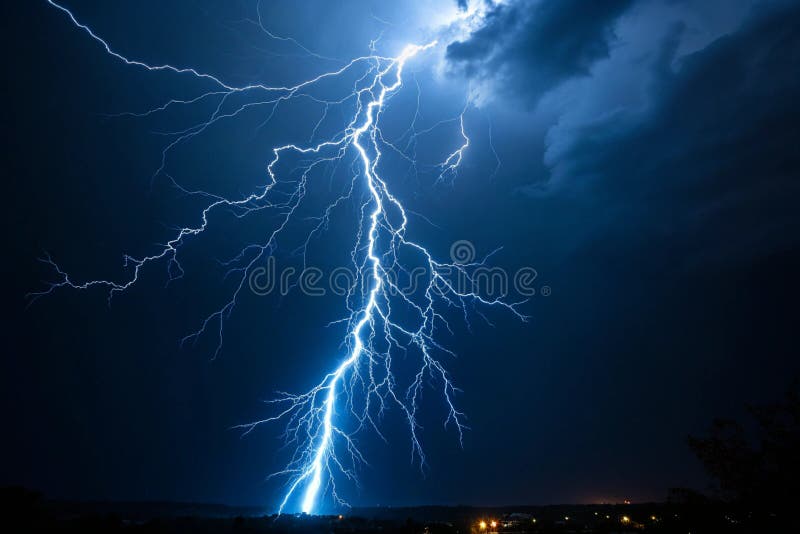 Lightning Bolt Blue Thunder Flash Stock Illustration - Illustration of ...