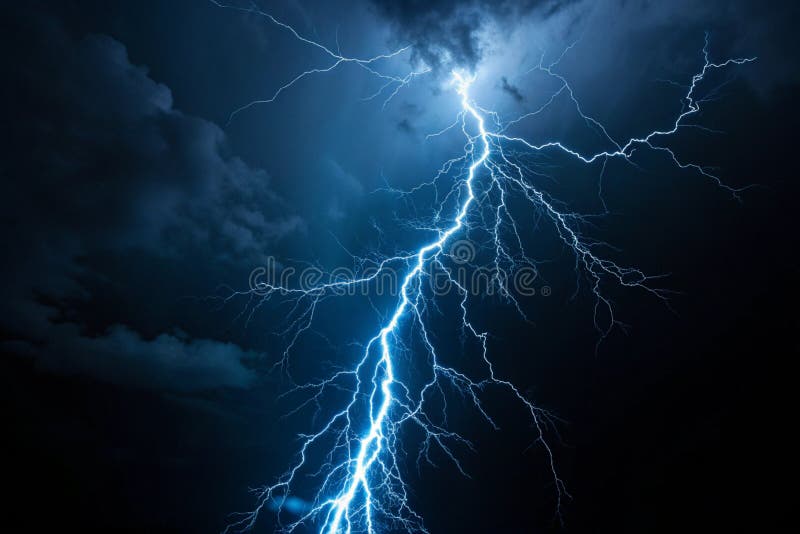 Lightning Bolt Blue Thunder Flash Stock Illustration - Illustration of ...