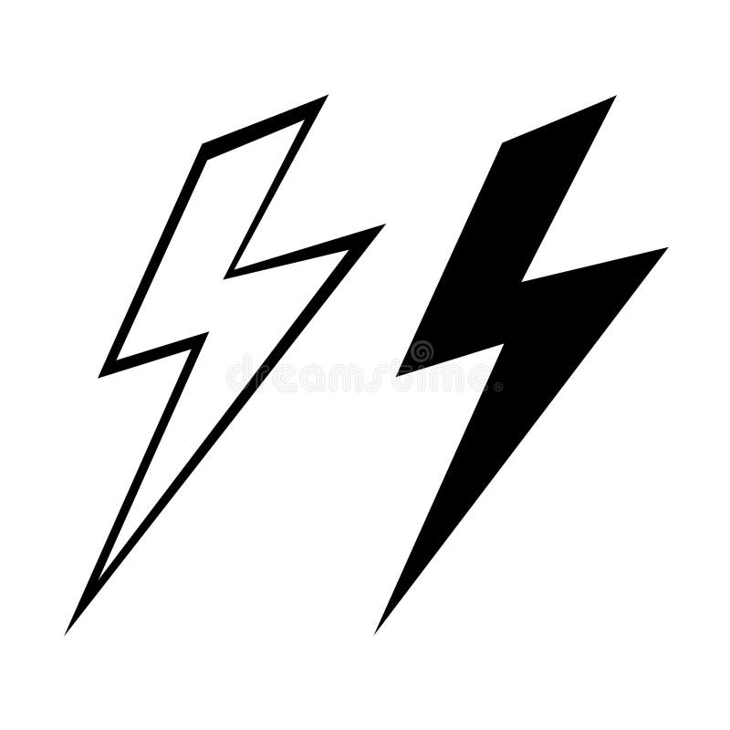 Lightning Bolt Expertise Flat Icon for Apps and Websites Stock Vector ...