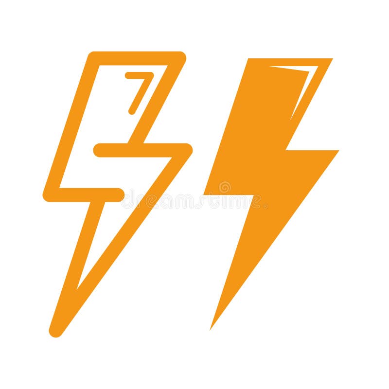Lightning Icon for Apps and Websites Stock Vector - Illustration of ...