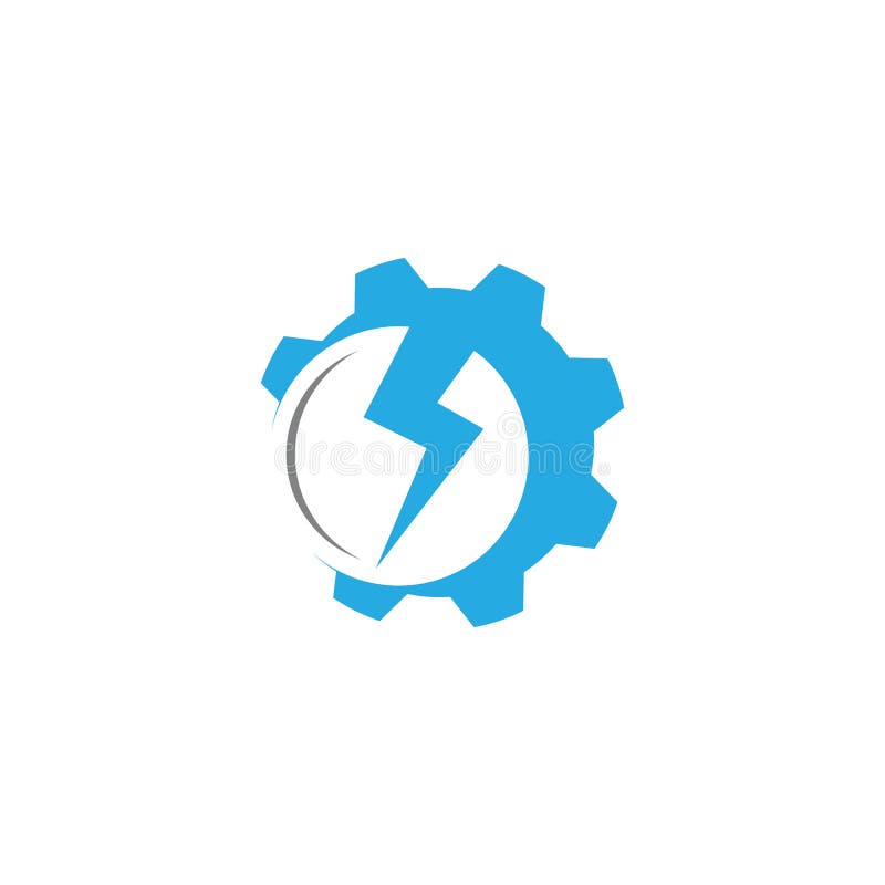 Lightning Gear Logo Concept Design. Symbol Graphic Template Element ...