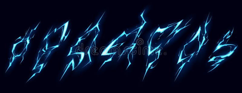 Lightning Bolt Hit into Ground, Vfx Effect, Strike Stock Vector ... Lightning Bolt Hit into Ground, Vfx Effect, Strike Stock Vector ...